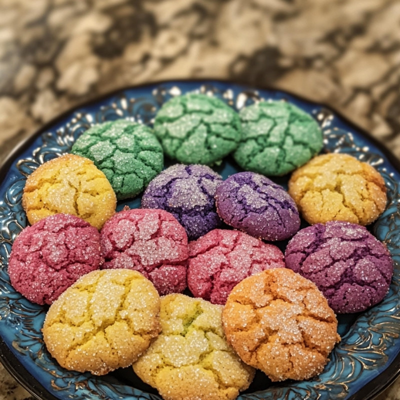 Colorful Crinkle Cookies - wigav.com