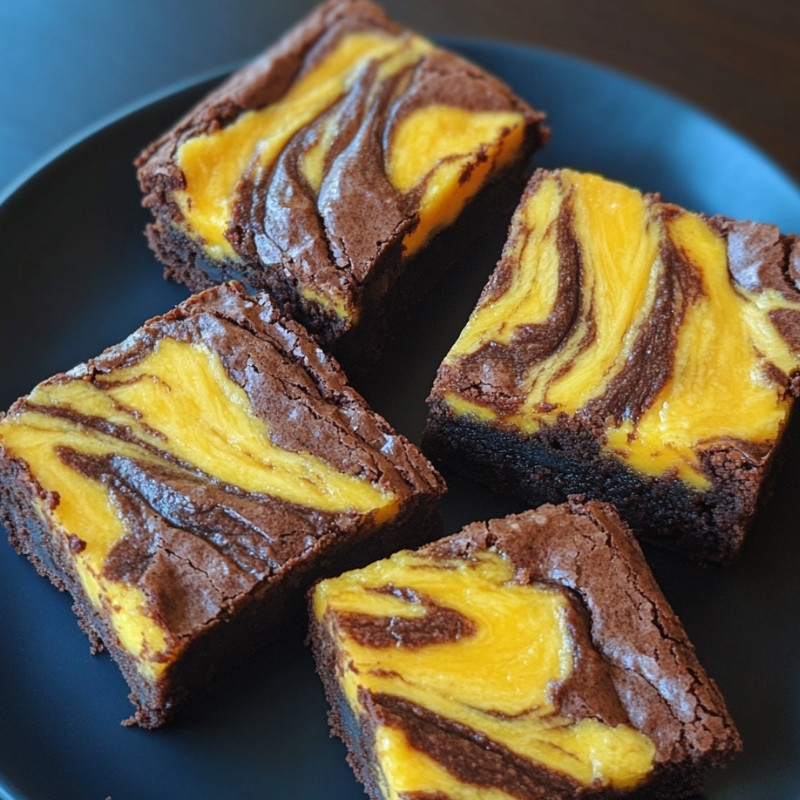 Mango Swirl Brownies - wigav.com