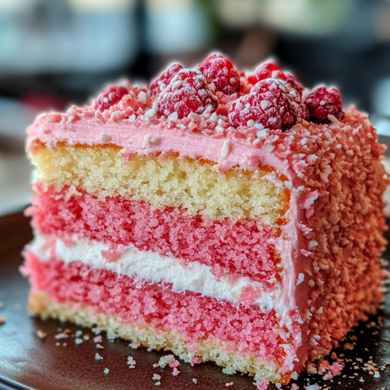 Raspberry Lamington Sponge Cake - wigav.com