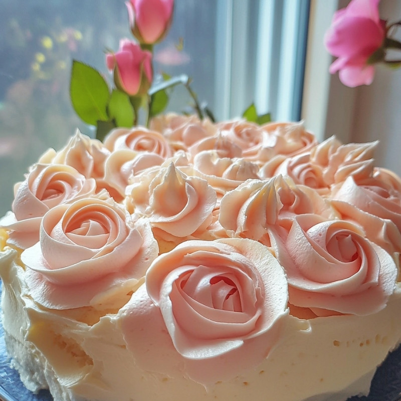 Rose Meringue Cake Recipe - wigav.com