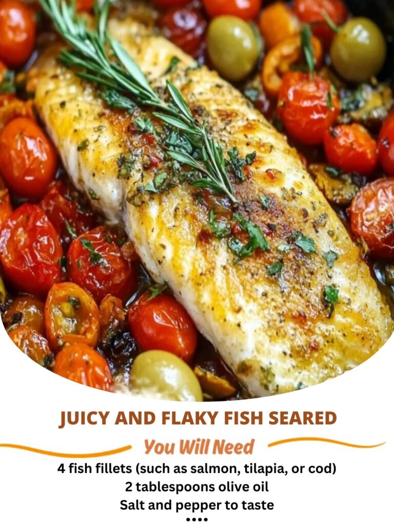 Juicy and Flaky Fish Seared 🐟 Perfectly Golden, Tender Inside ...